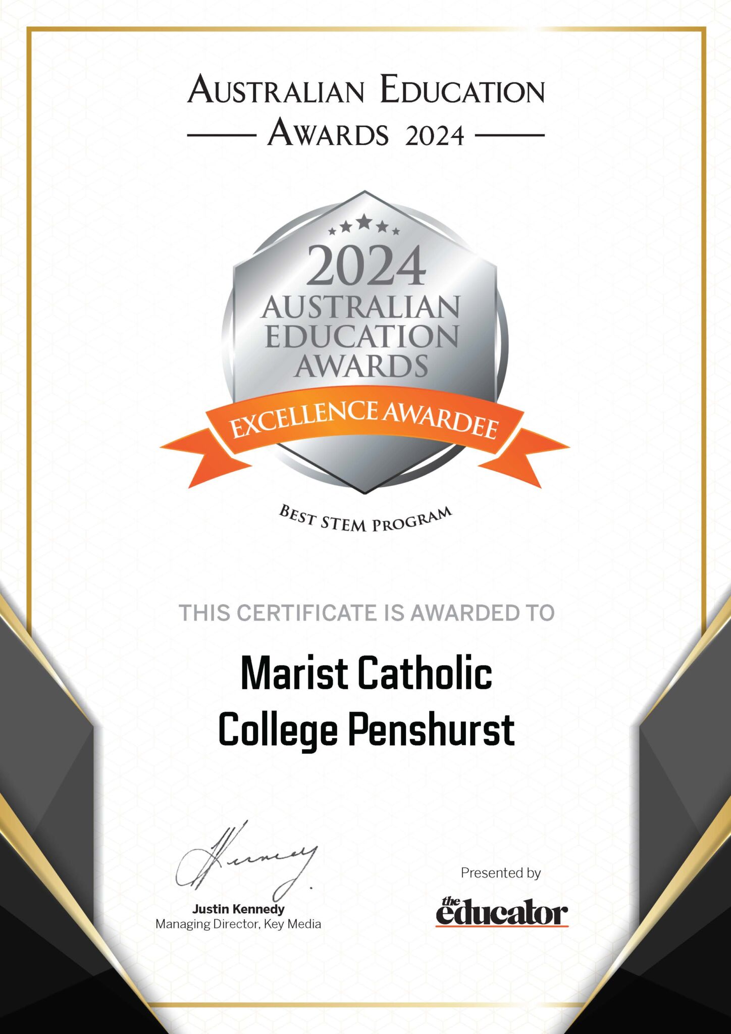 Best STEM Program – Australian Education Awards 2024 | Marist Catholic ...